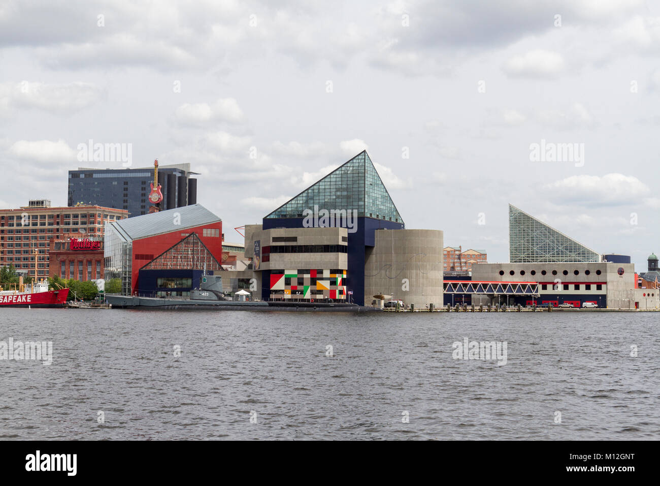 The National Aquarium viewed across the Baltimore Inner Harbor ...