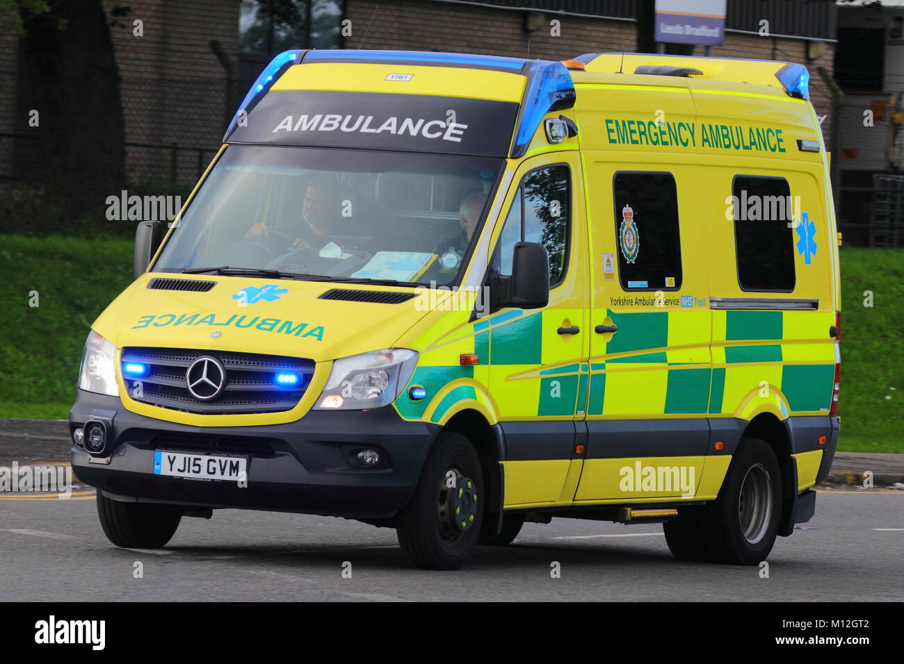 West Yorkshire Ambulance Stock Photo - Alamy