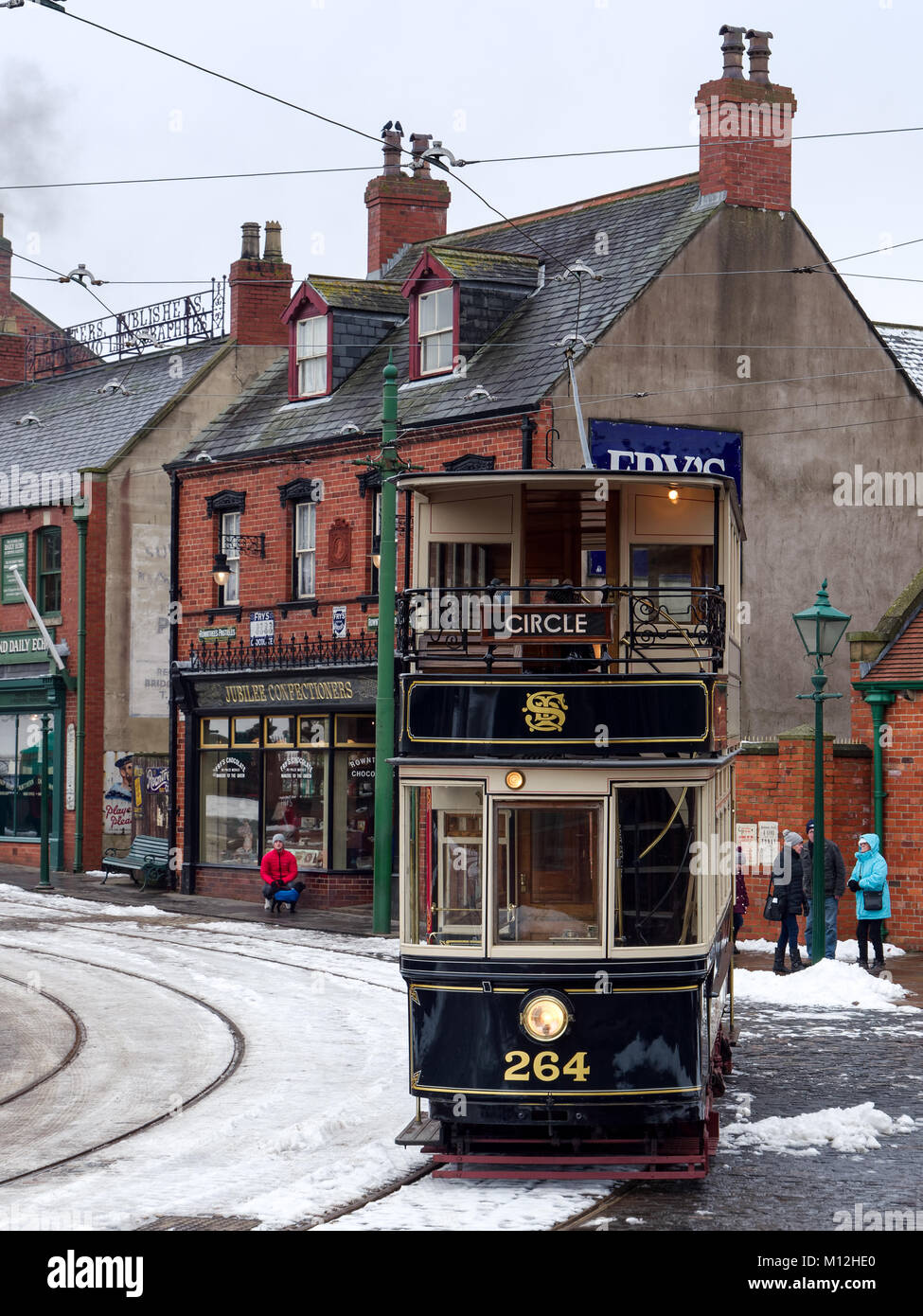 Edwardian victorian tram north england open hi-res stock photography ...