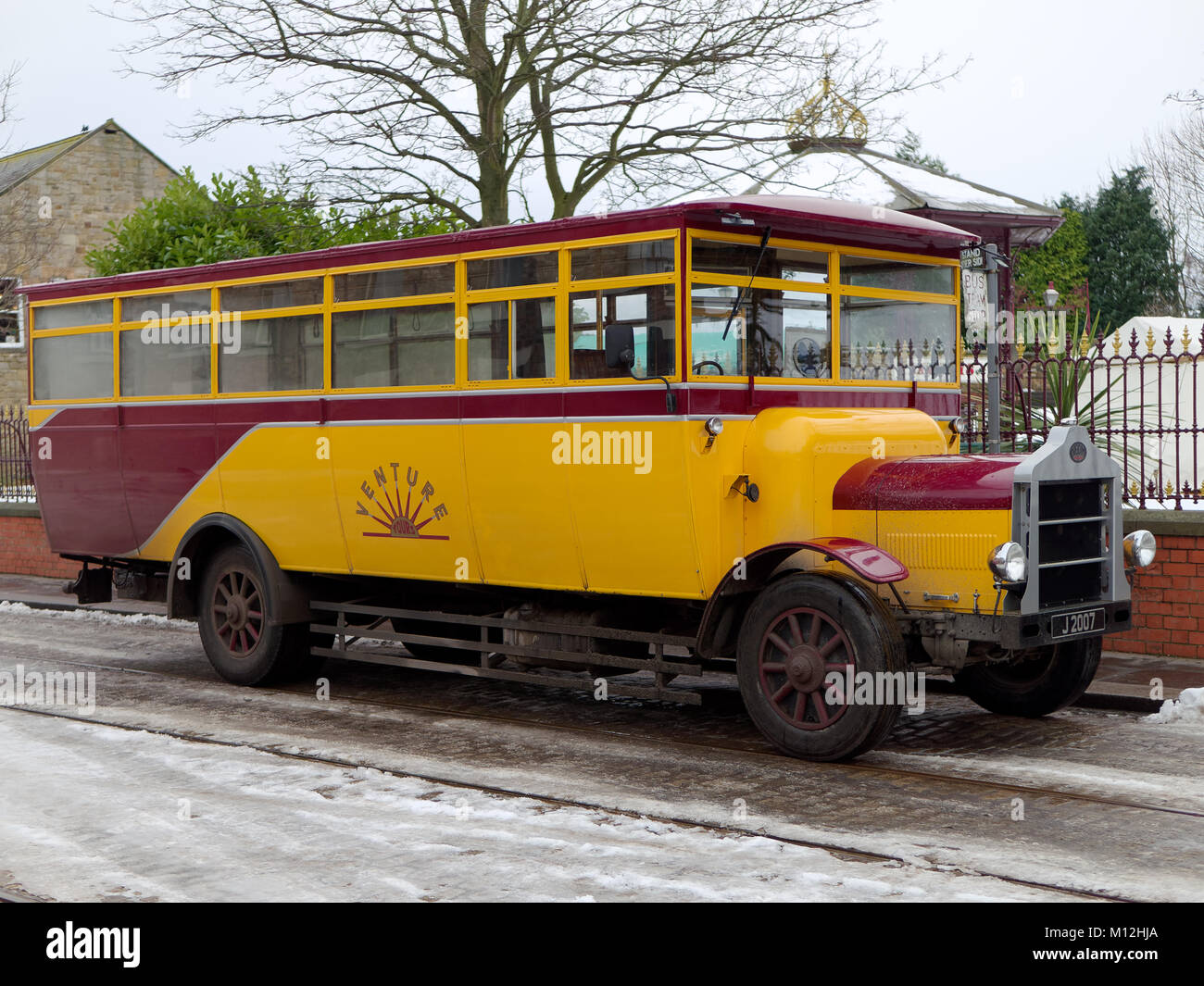STANLEY, COUNTY DURHAM/UK - JANUARY 20 : Old Bus at the North of ...