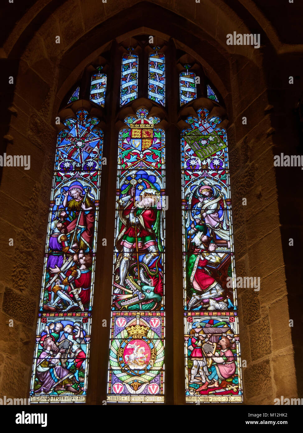 NEWCASTLE UPON TYNE, TYNE AND WEAR/UK - JANUARY 20 : Stained Glass ...
