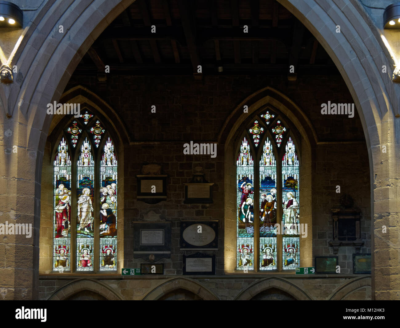 NEWCASTLE UPON TYNE, TYNE AND WEAR/UK - JANUARY 20 : Stained Glass ...