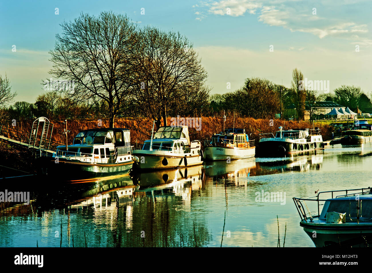 Boats on the river Ouse near Naburn, Yorkshire Stock Photo - Alamy