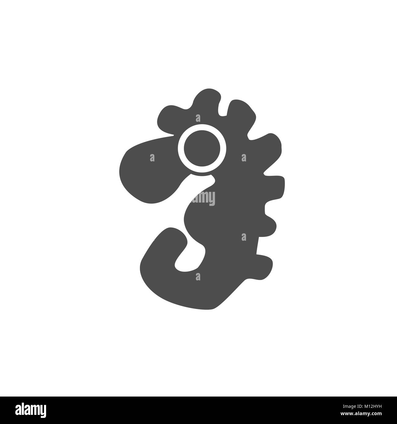 Seahorse logo icon design. Vector illustration Stock Photo - Alamy