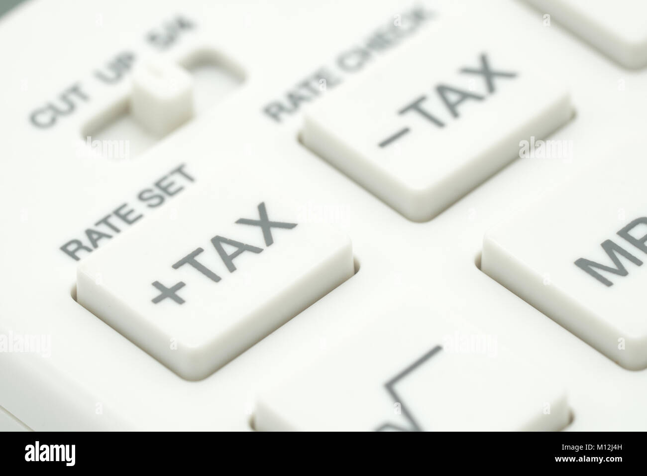 Keypad TAX button For tax calculation. Easy to calculate. on White ...