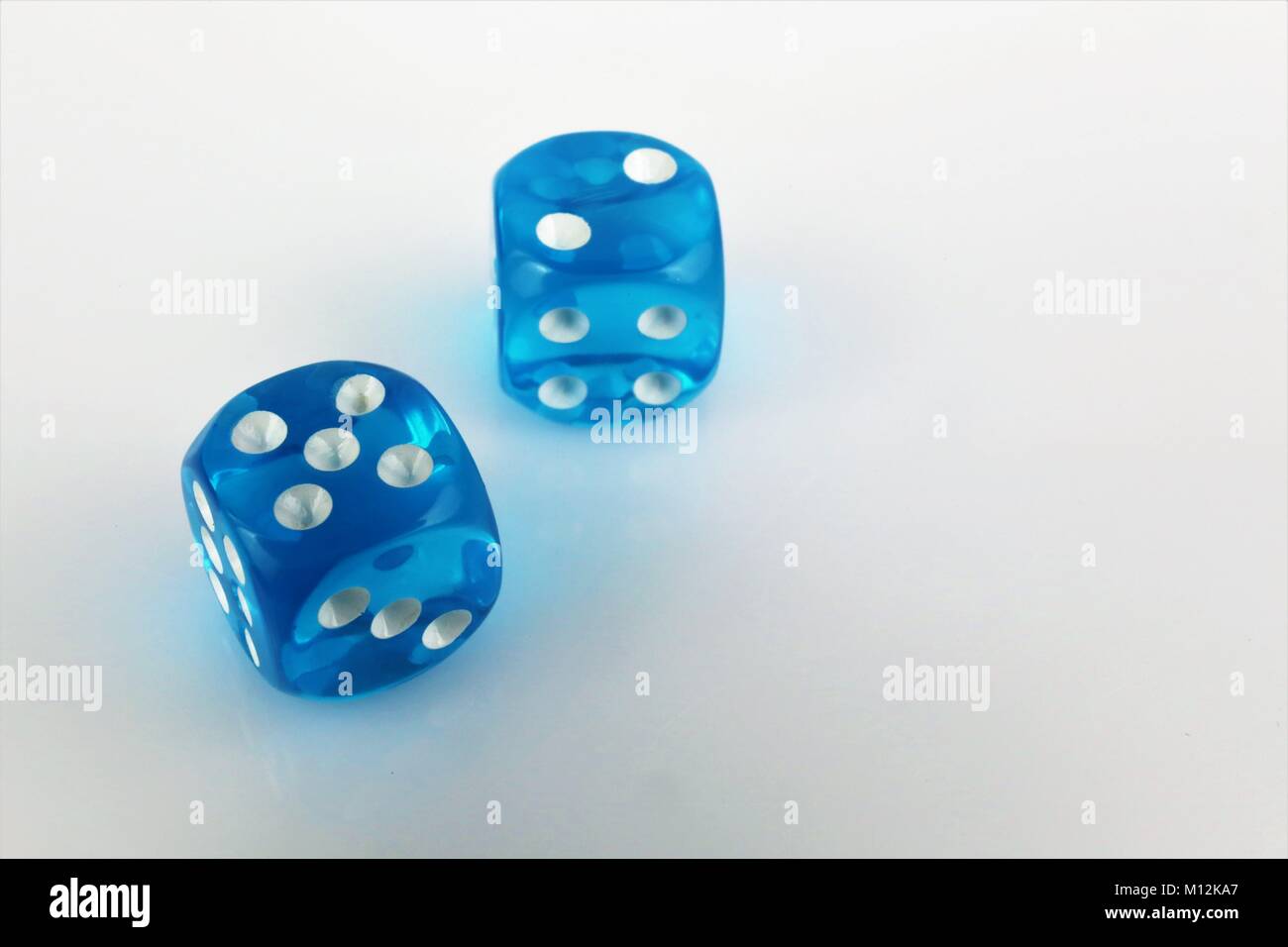 An concept Image of two dices with copy space Stock Photo - Alamy