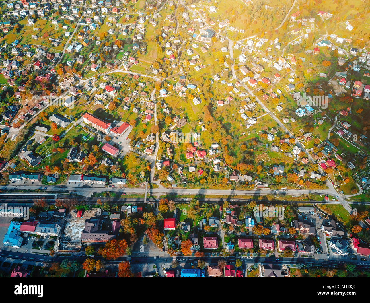 small town in the countryside Stock Photo - Alamy