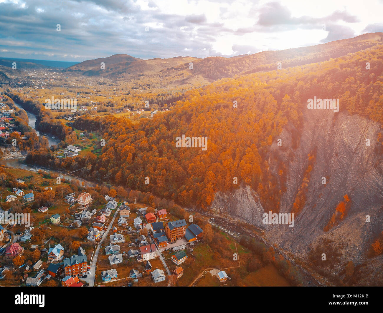 small town in the countryside Stock Photo - Alamy