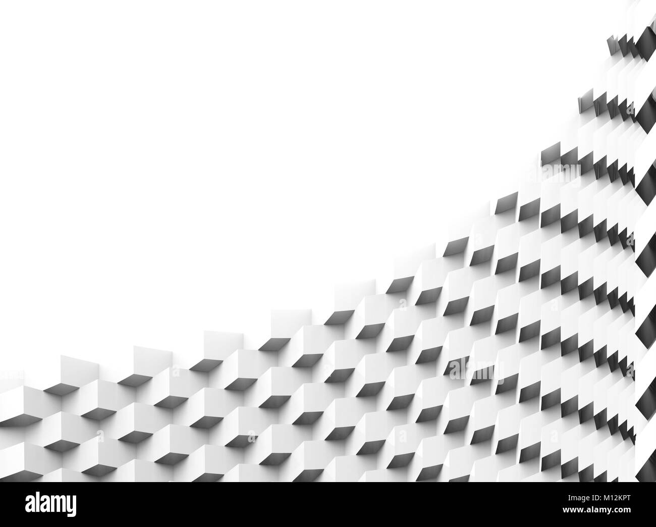 Geometric 3d render background, square pattern construction for design ...