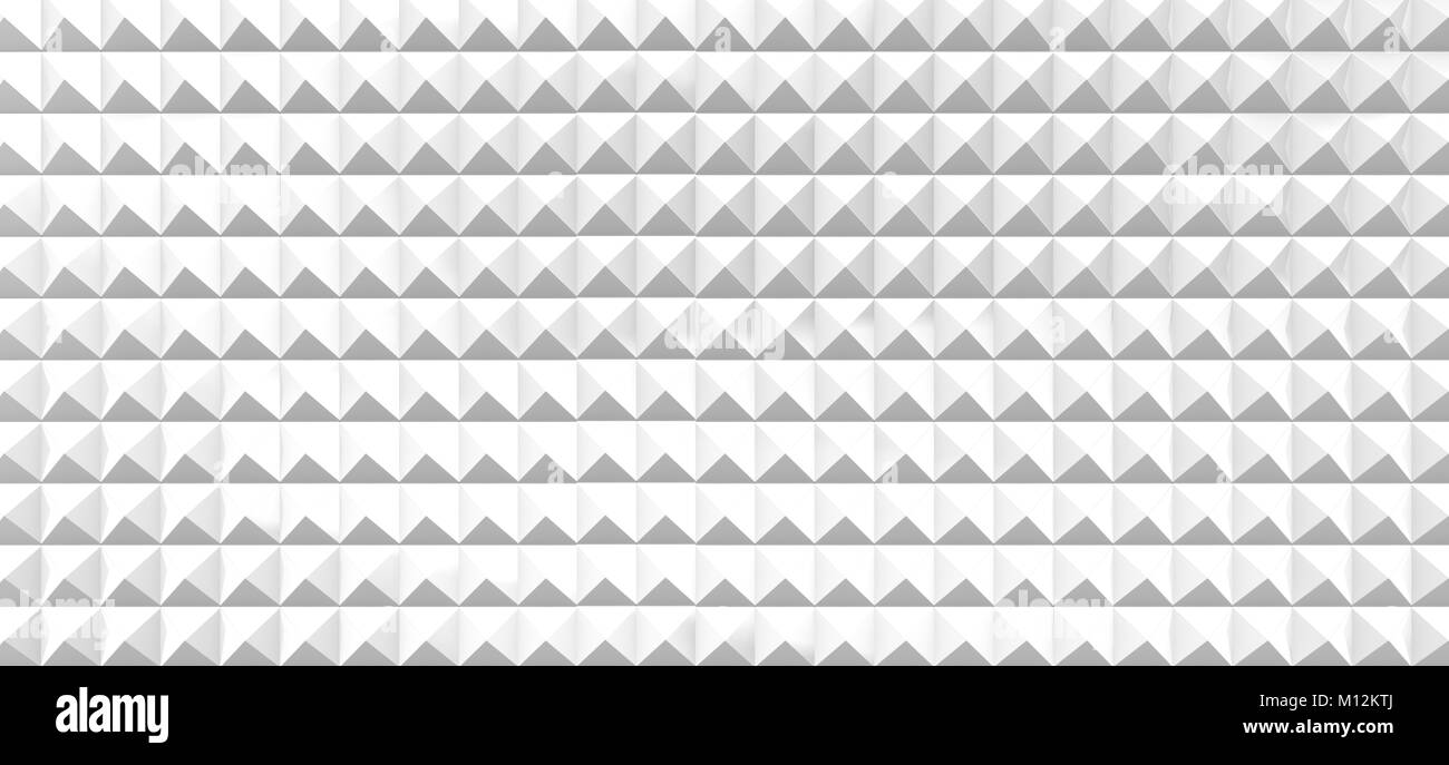 Geometric grid background, white 3d render triangle pattern for design ...