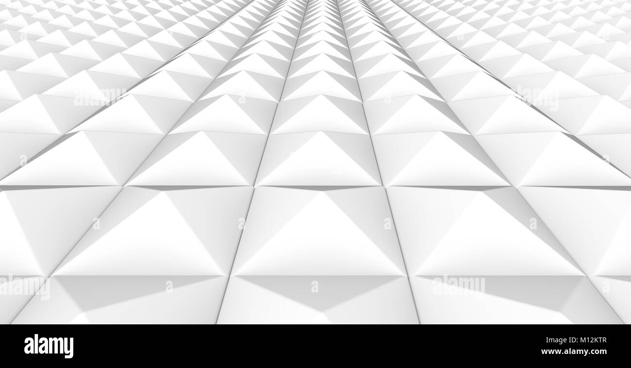 Geometric grid background, white 3d render triangle pattern for design ...