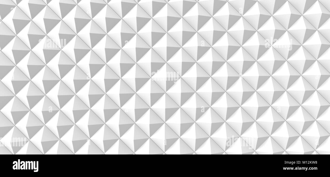 Geometric grid background, white 3d render triangle pattern for design ...