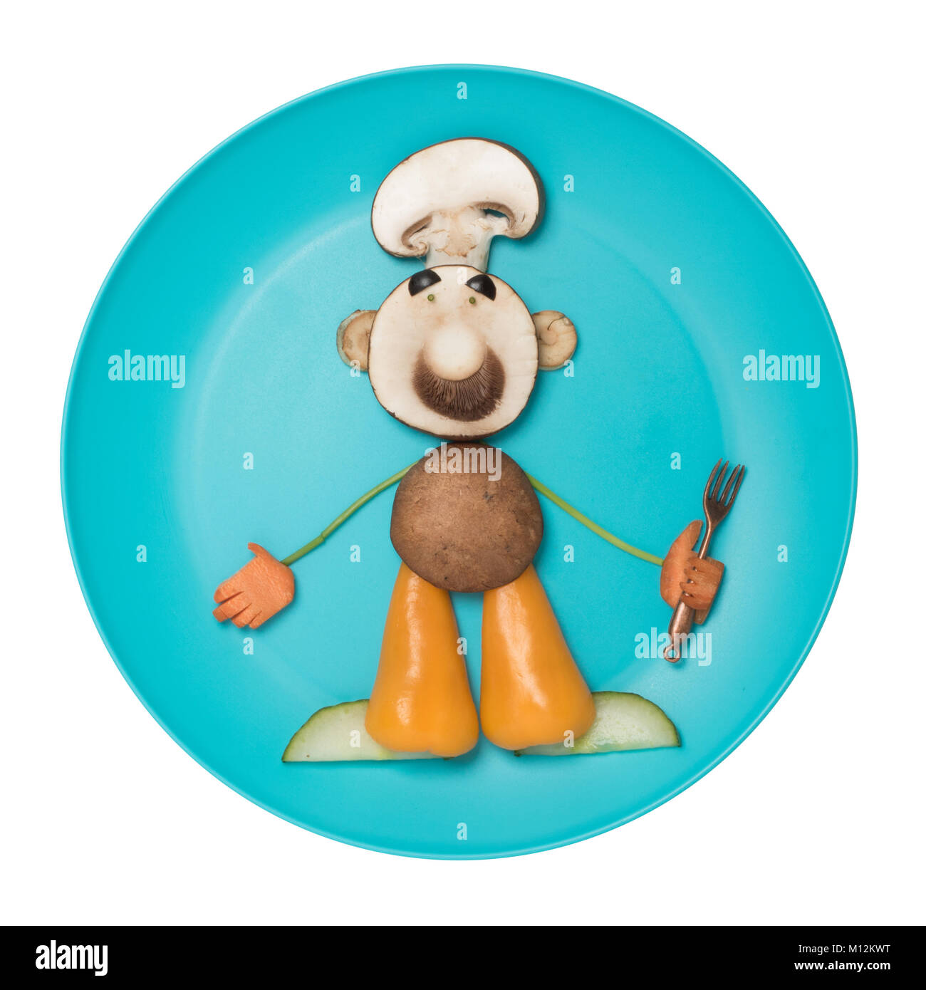 Creative way to create chef with vegetables Stock Photo - Alamy