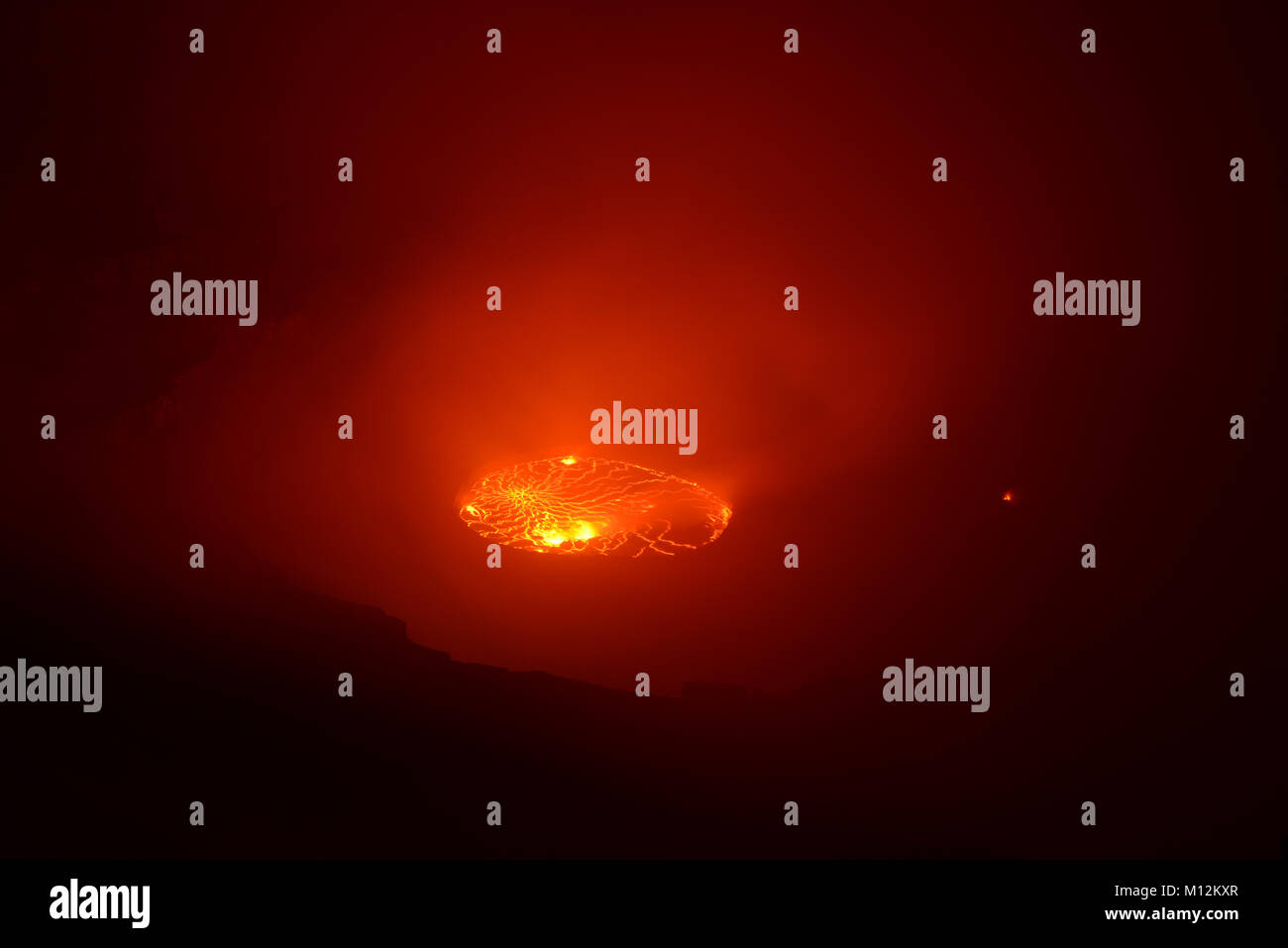 Nyiragongo volcano in the Virunga mountains, D.R.C Stock Photo - Alamy