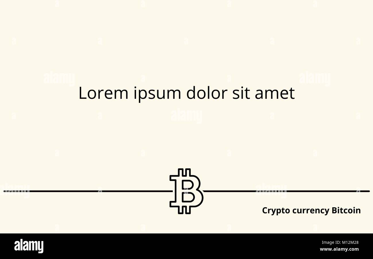 Vector linear background with images of the digital crypto currency ...
