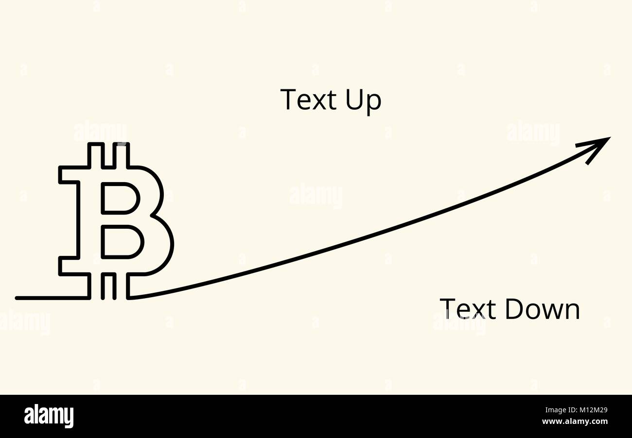 Vector line background with images of digital crypto currency symbol ...