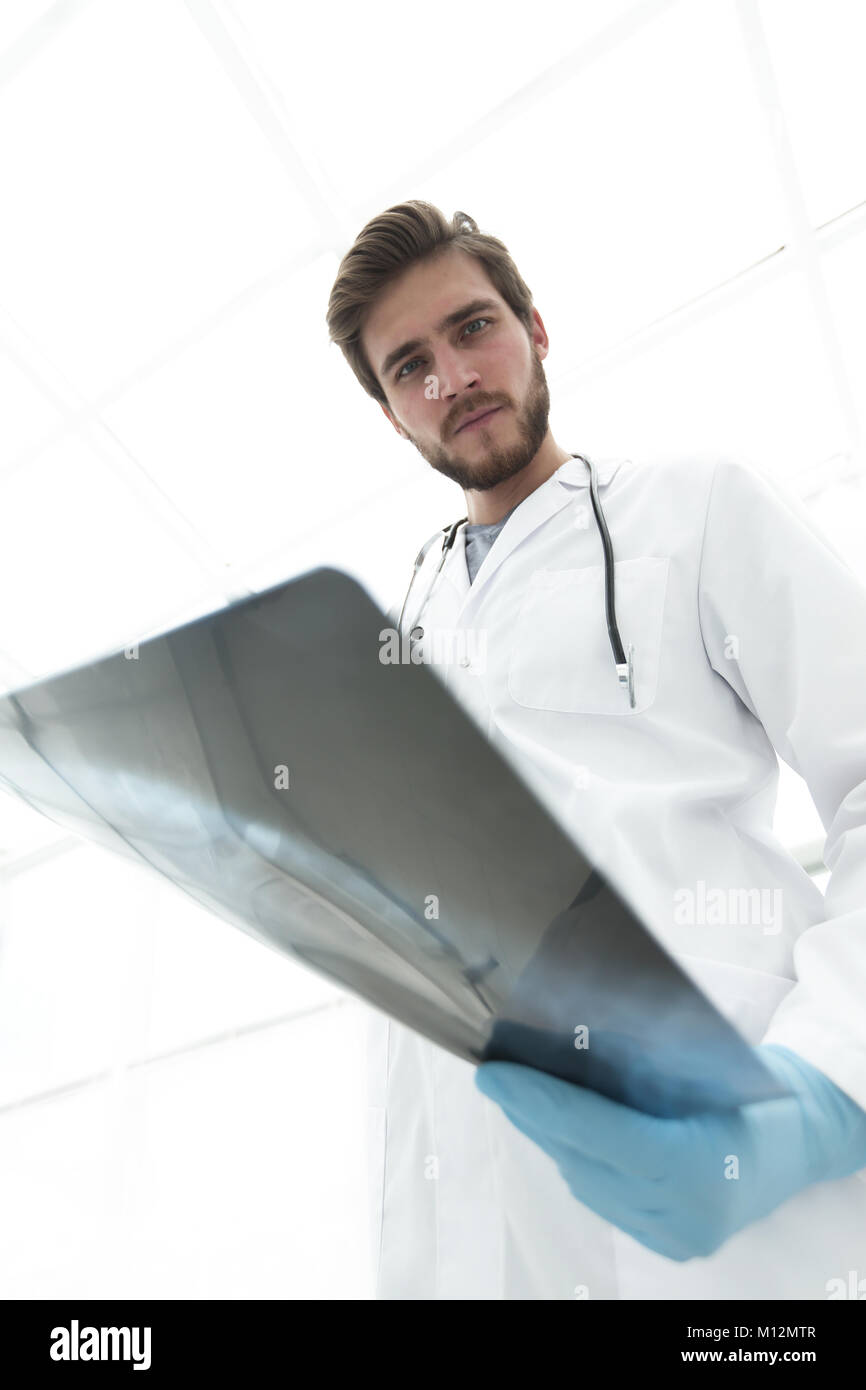 closeup.the doctor radiologist with x-ray Stock Photo - Alamy
