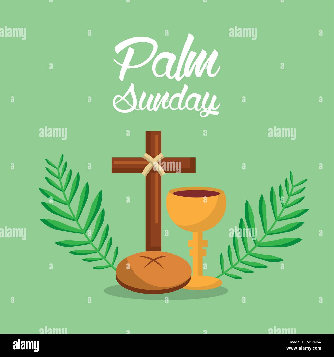 Palm sunday painting Stock Vector Images - Alamy