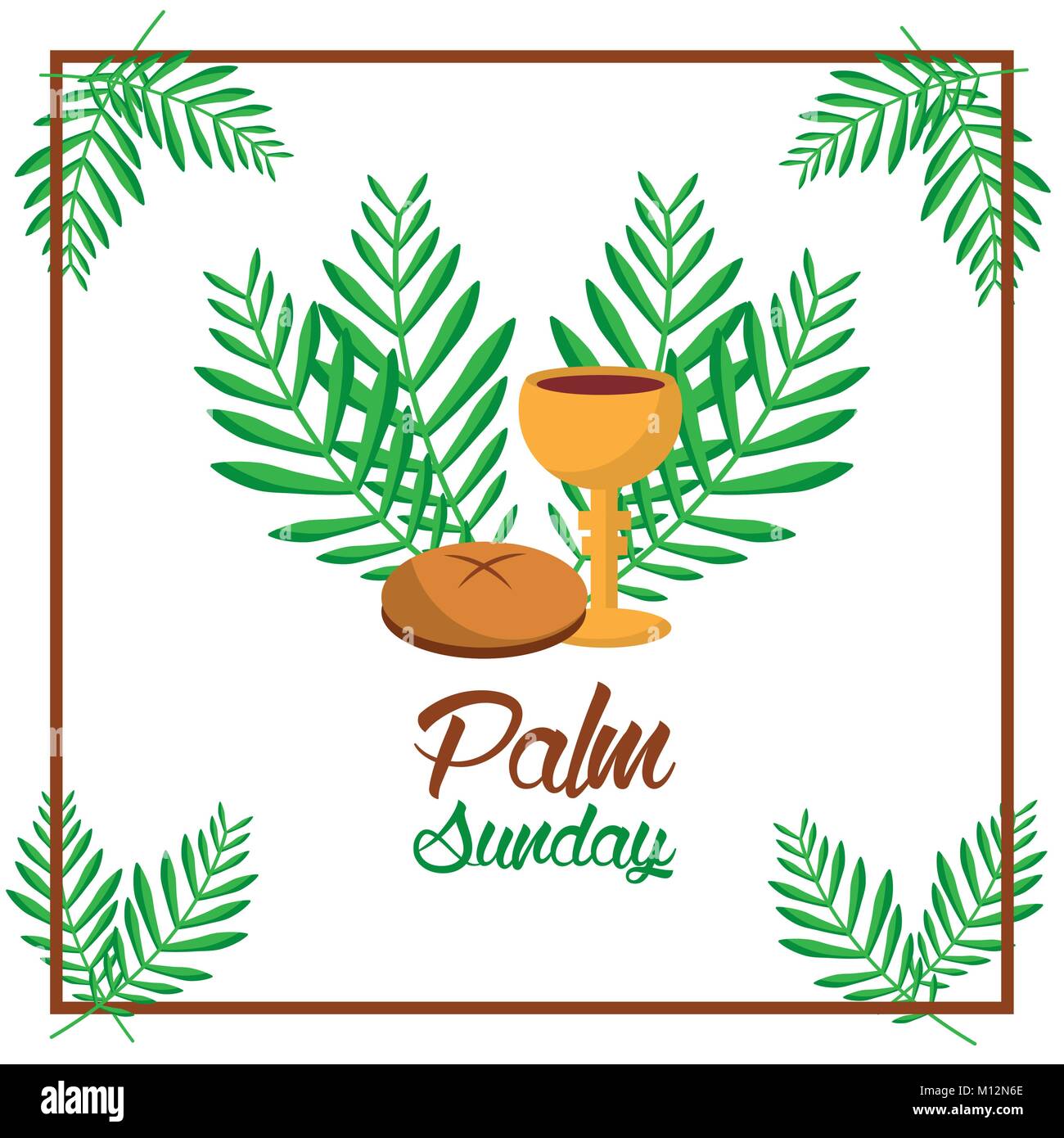Palm sunday frame Stock Vector Images - Alamy