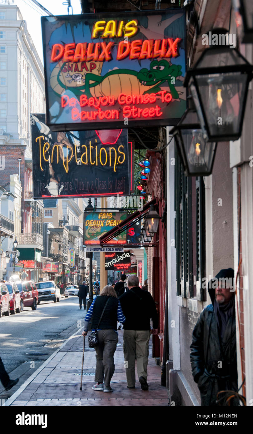 Neon signs in French Quarter Stock Photo - Alamy