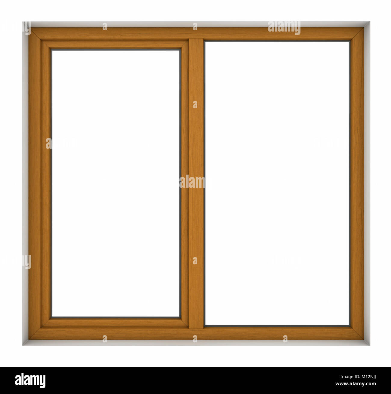 3d render of wooden window frame isolated on white background Stock ...