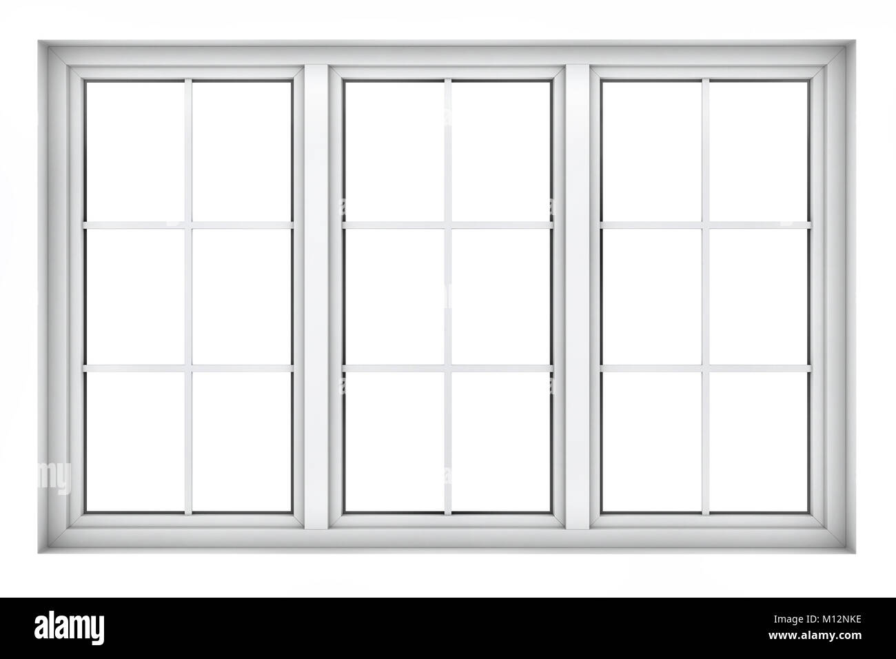 3d render of plastic window frame isolated on white background Stock ...
