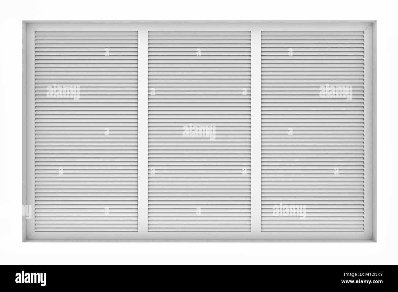 3d render of plastic window frame with external blinds isolated on ...