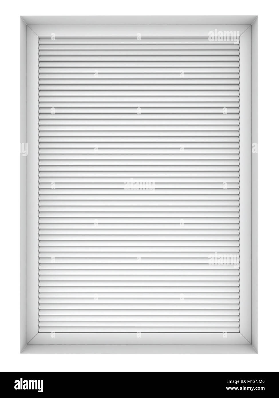 3d render of plastic window frame with external blinds isolated on ...