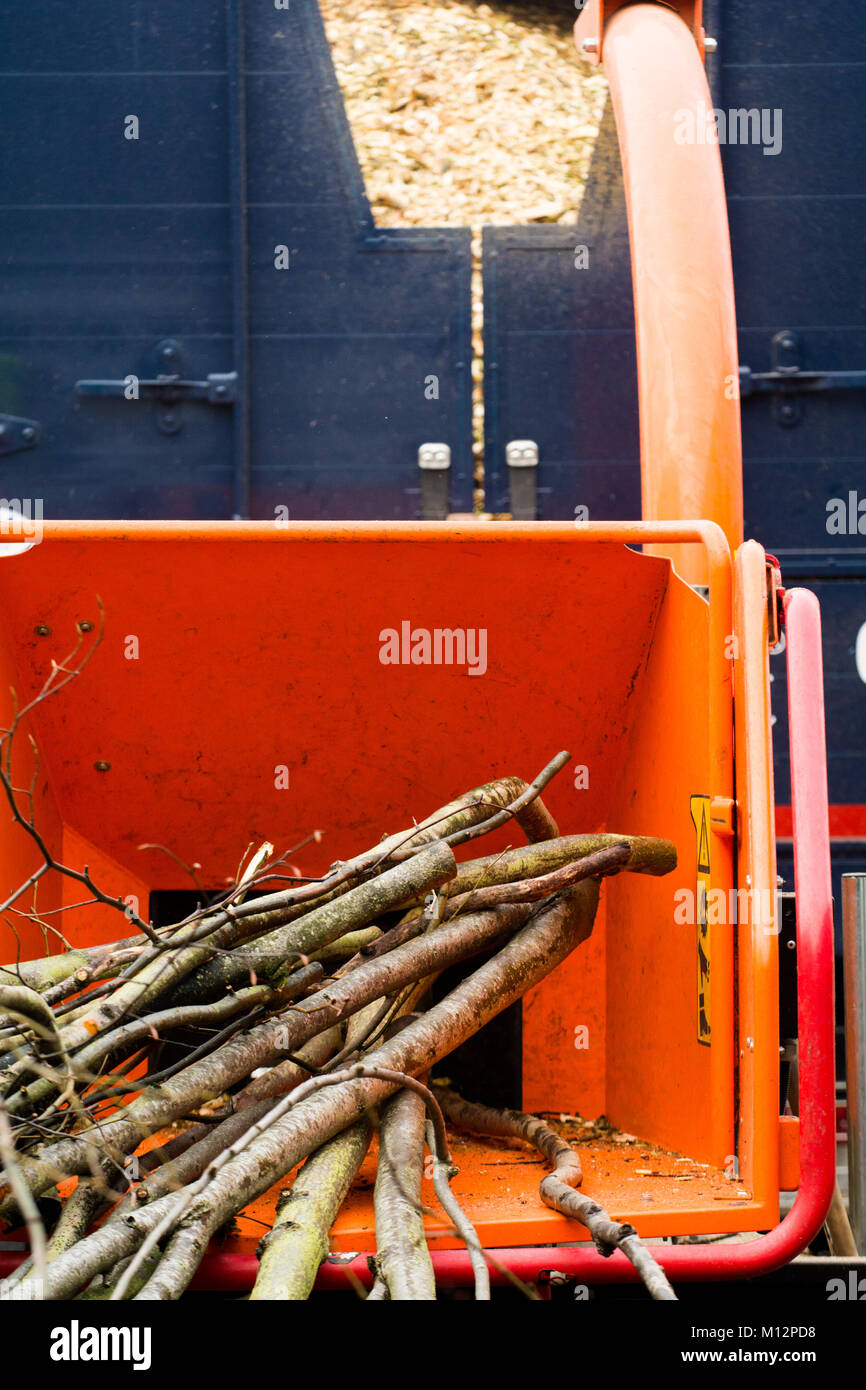 Wood Chipper, industrial machinery used in forestry and landscape ...