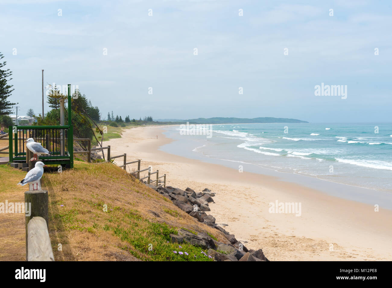 Lennox Head, NSW, Australia- December 20, 2017 : Australian coastal ...