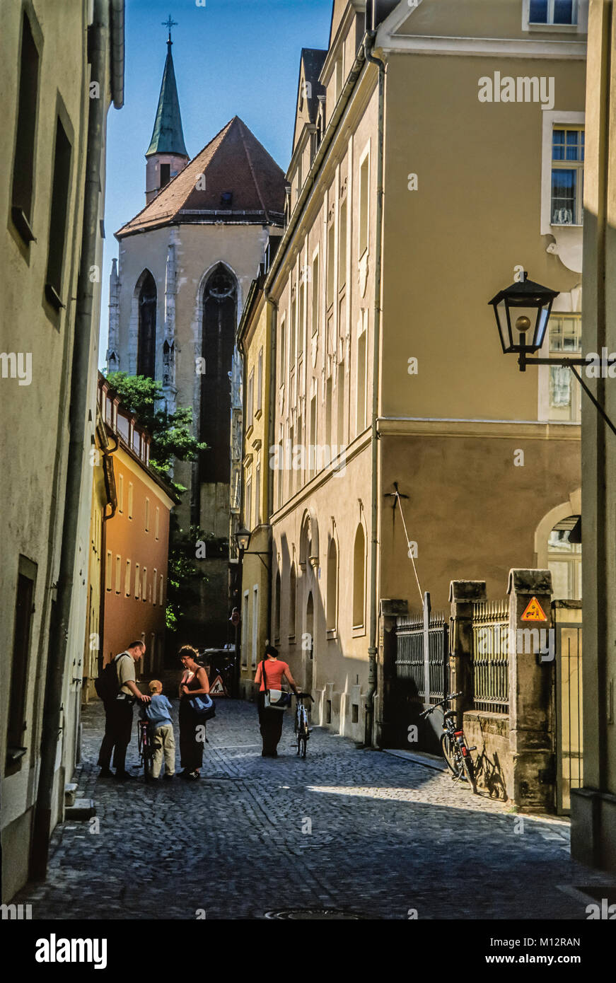 Back streets in European, German villages Stock Photo - Alamy