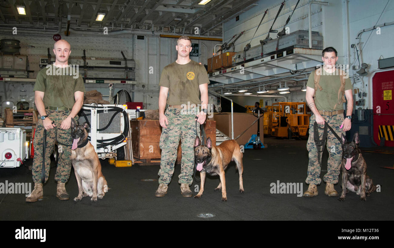 SOLOMON SEA (Sept. 10, 2017) From left to right, Cpl. Alexander Pickett ...