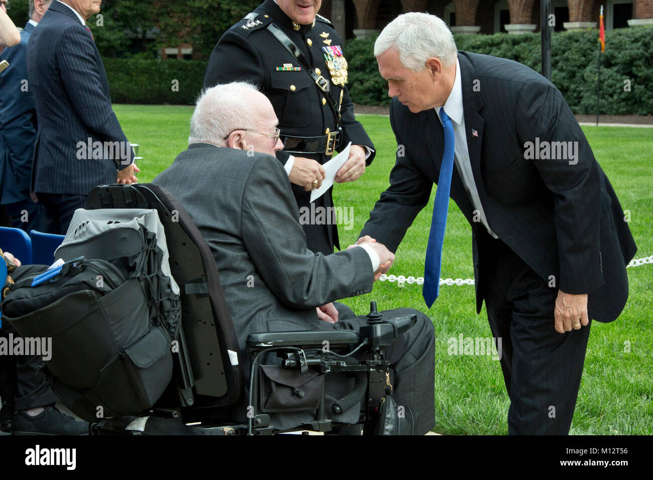 Lieutenant Col. Howard L. Gerlach, left, U.S. Marine Corps, retired ...
