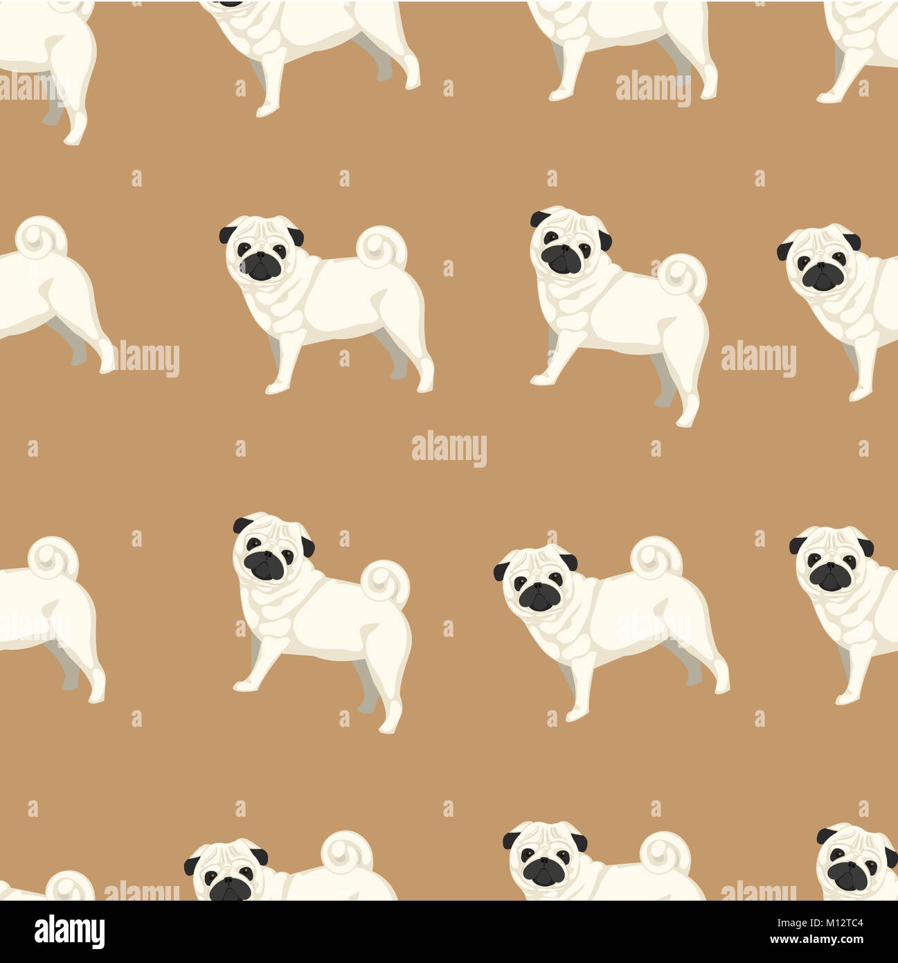 pug dog vector Stock Photo - Alamy
