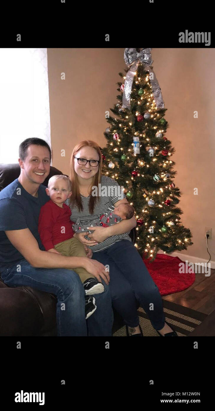 The Rutledge family takes a family Christmas Stock Photo - Alamy