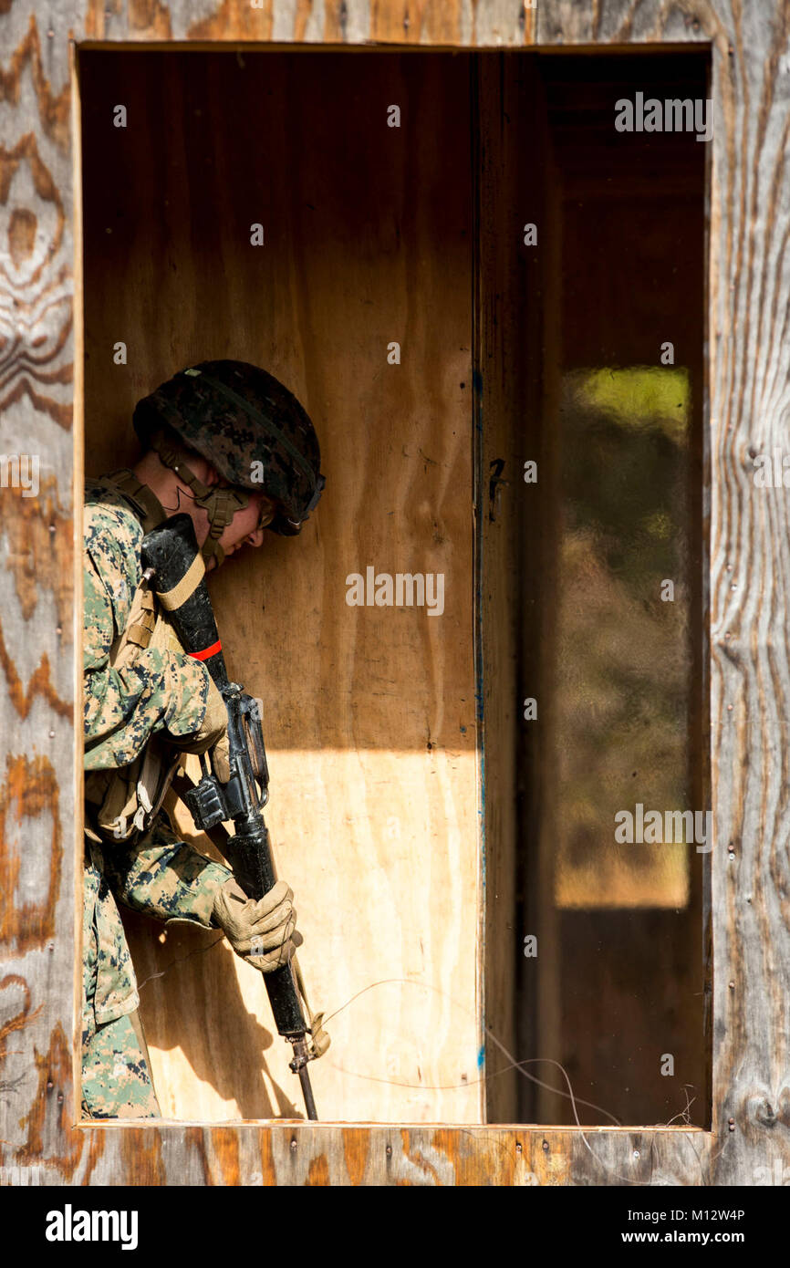 A U.S. Marine Corps Infantry Assault Marine with 3rd Battalion, 8th ...