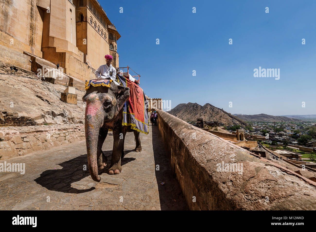 Elephant ride to reach top of Amber fort, Jaipur, India Stock Photo - Alamy