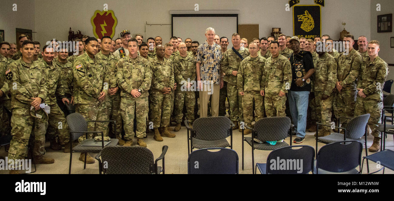 U.S. Army retired Lt. Gen. Robert F. Foley poses for a group Stock ...