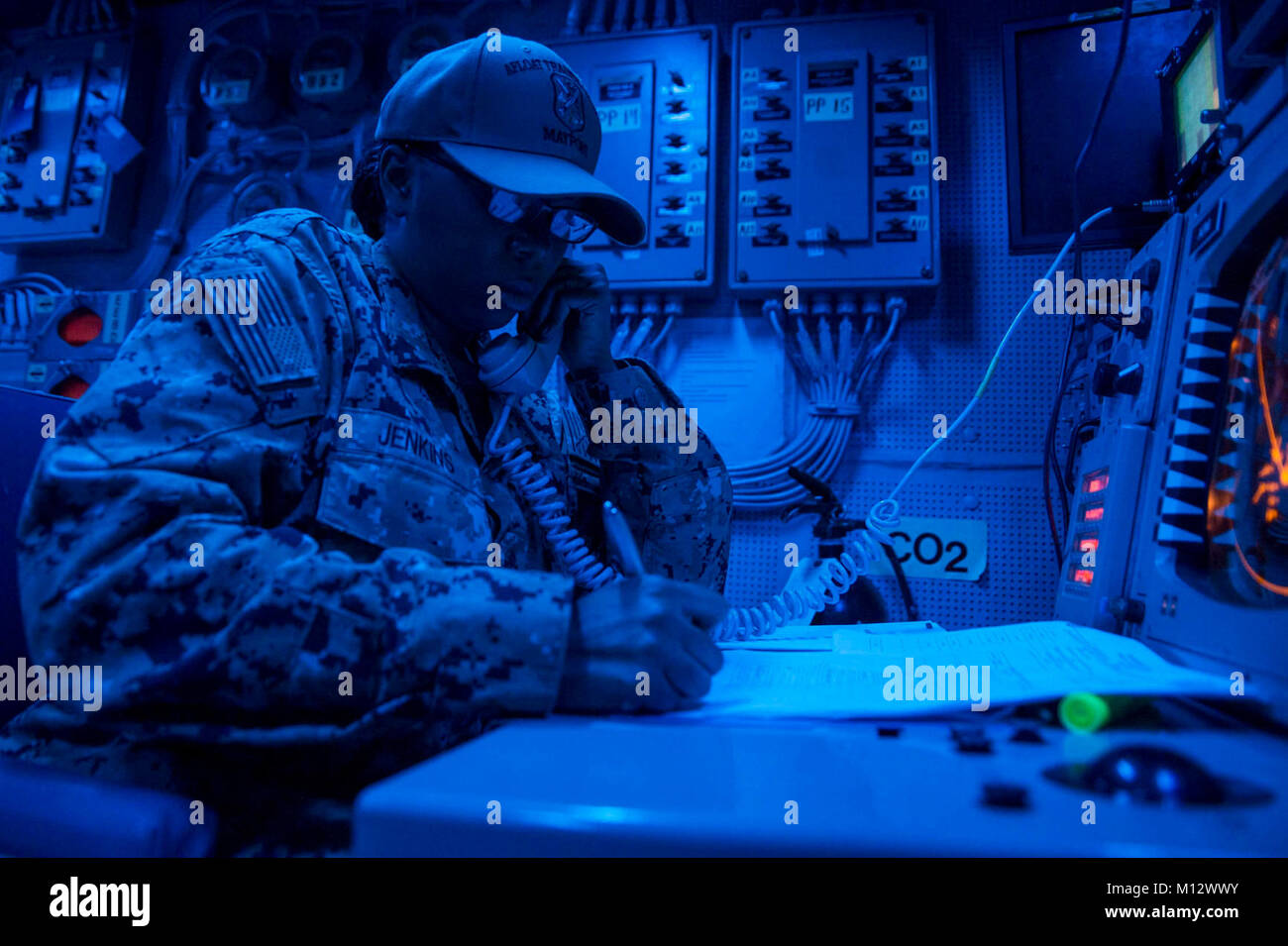 SASEBO, Japan (Jan. 18, 2018) Chief Operations Specialist Aisha Jenkins ...