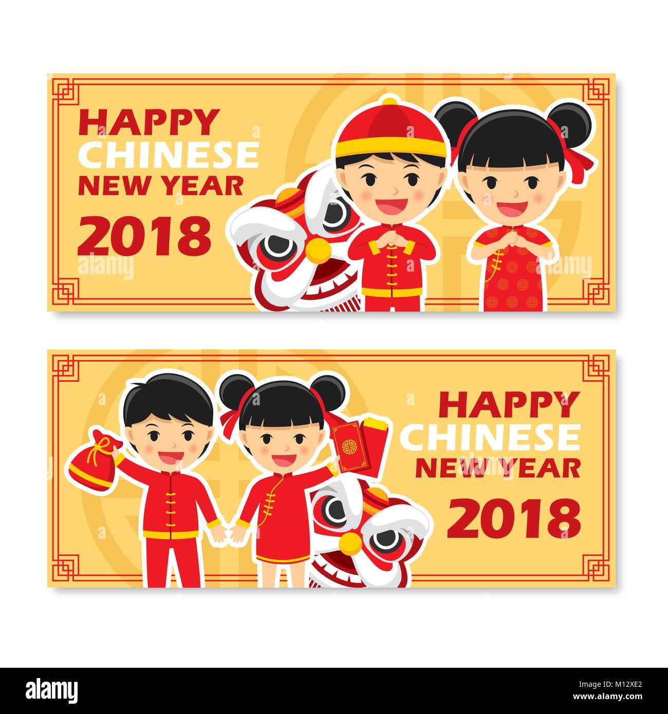 Vector chinese new year red Cut Out Stock Images & Pictures - Alamy
