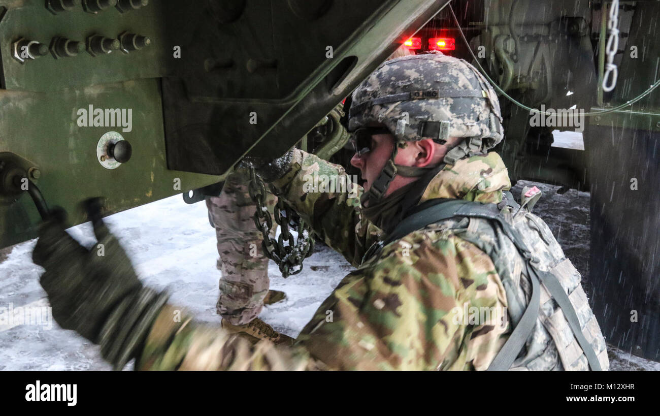 A U.S. Army Soldier assigned to Headquarters and Headquarters Battery ...