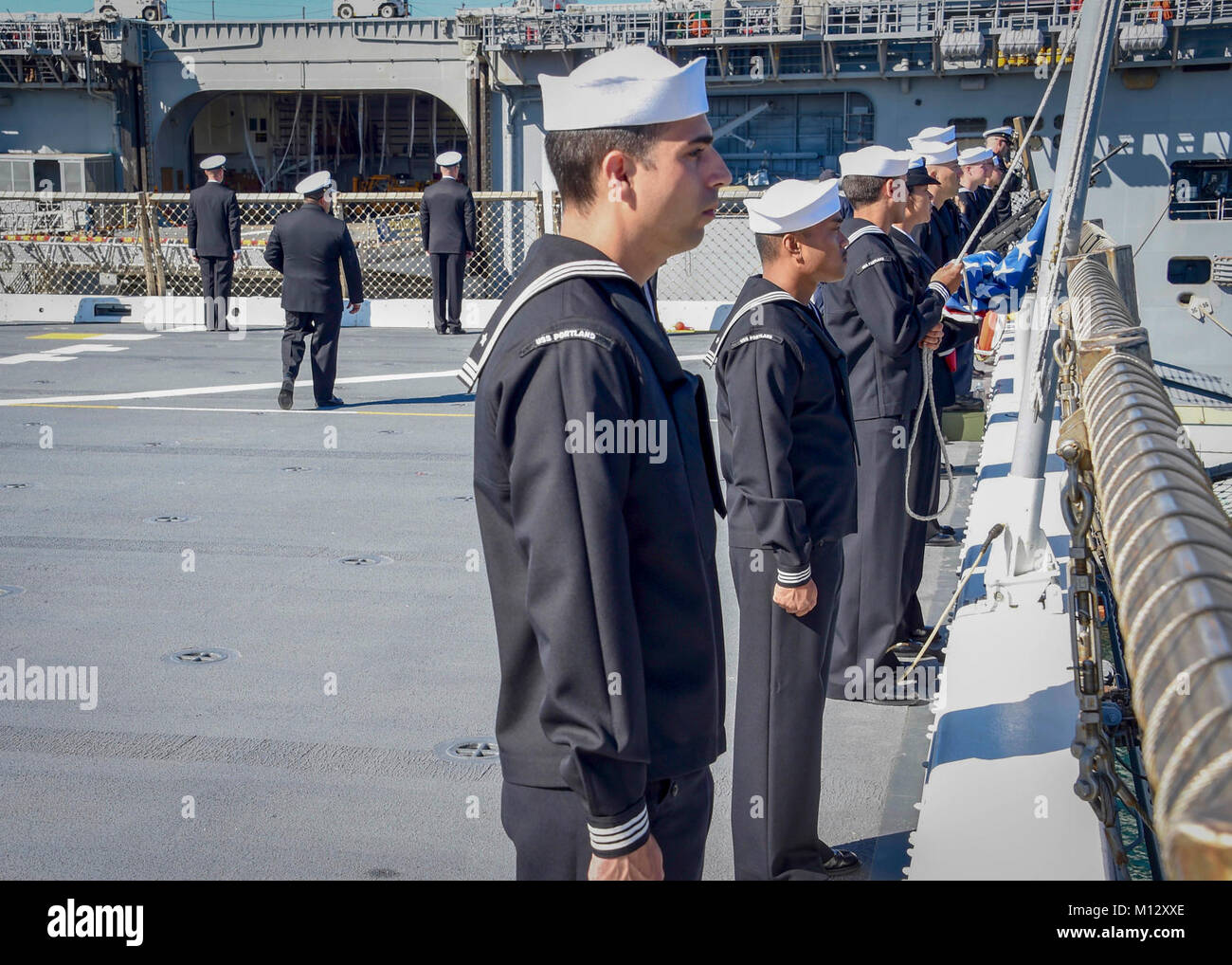 SAN DIEGO (Jan. 22, 2018) Sailors from the future amphibious transport ...