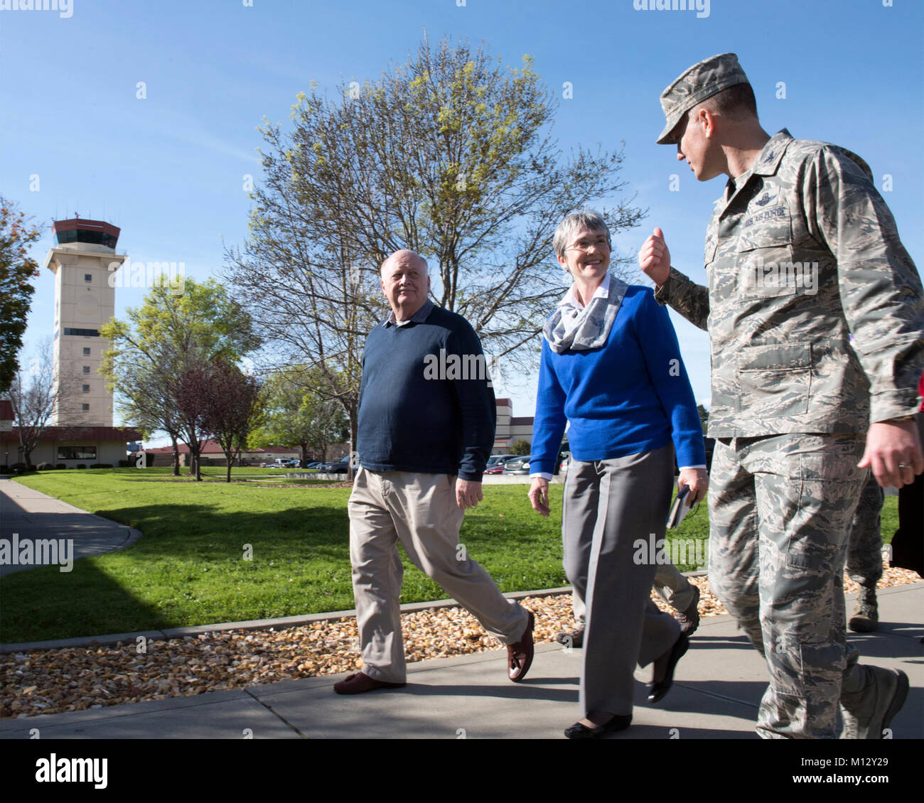 Secretary of the Air Force Heather Wilson speaks with U.S. Air Force ...