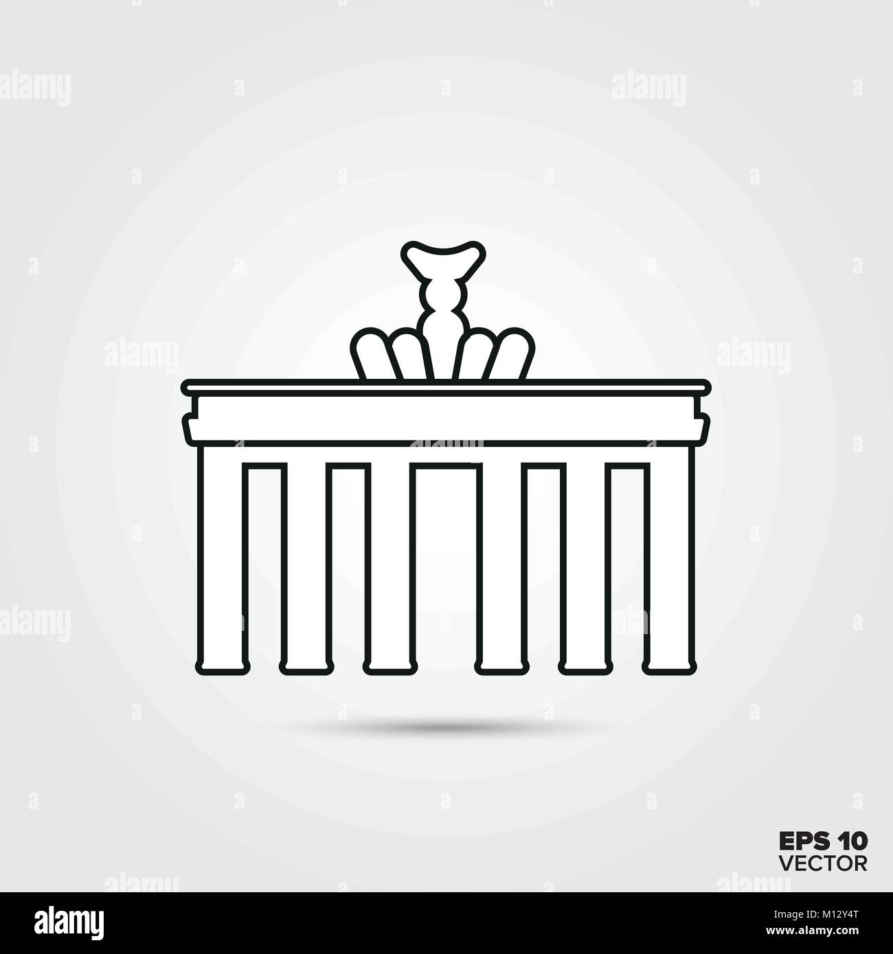 Symbol of Germany. Line icon of the Brandenburg Gate Stock Vector Image ...