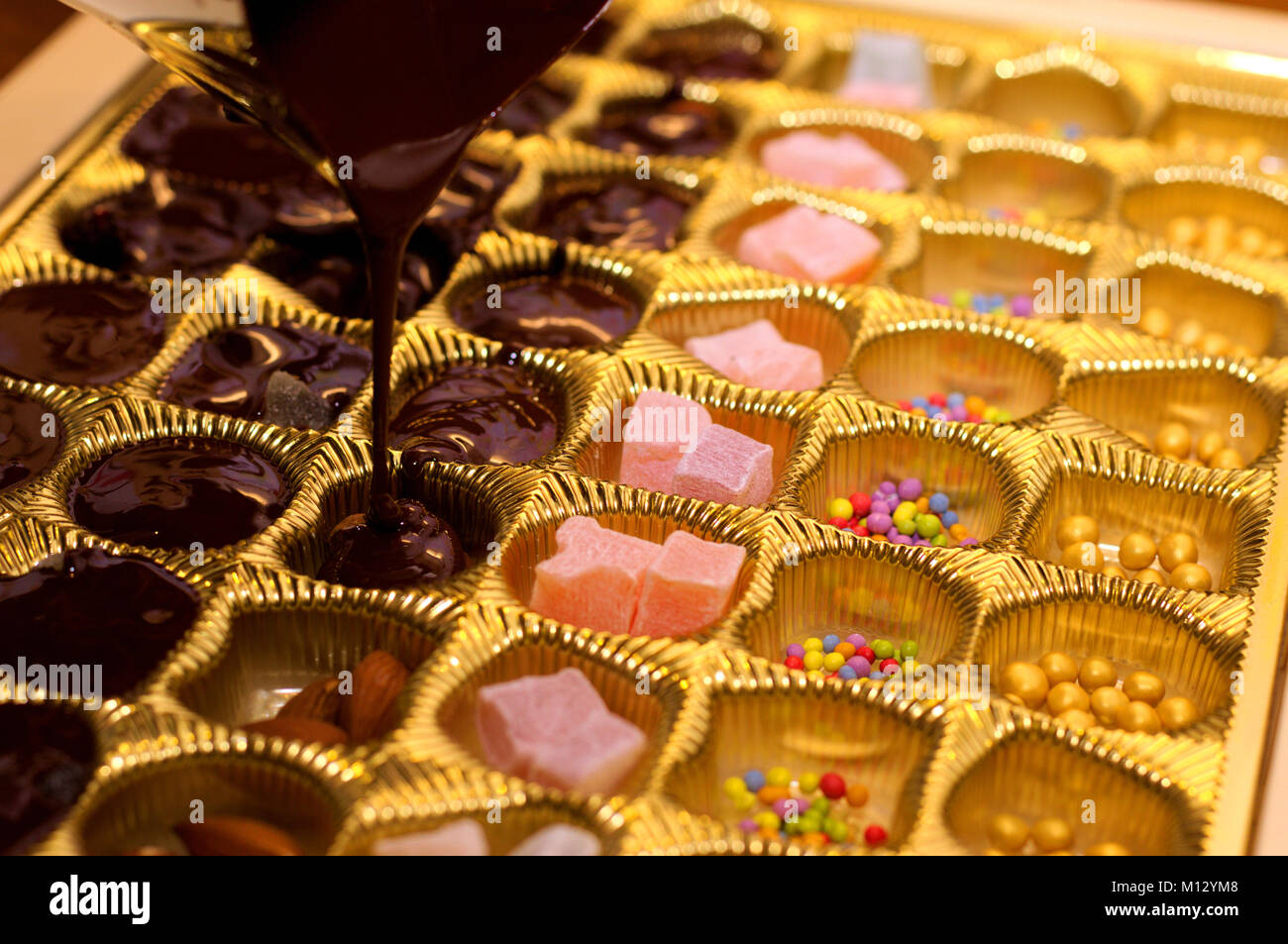 Home made chocolates Stock Photo - Alamy