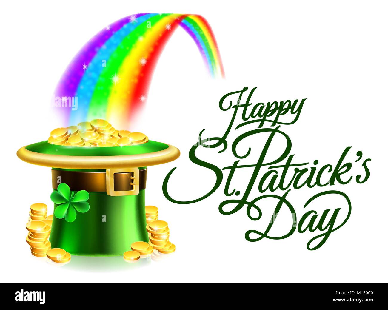 Leprechaun rainbow Stock Vector Images - Alamy