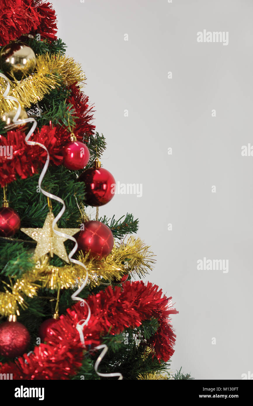 Beautiful Christmas tree with decoration Stock Photo - Alamy