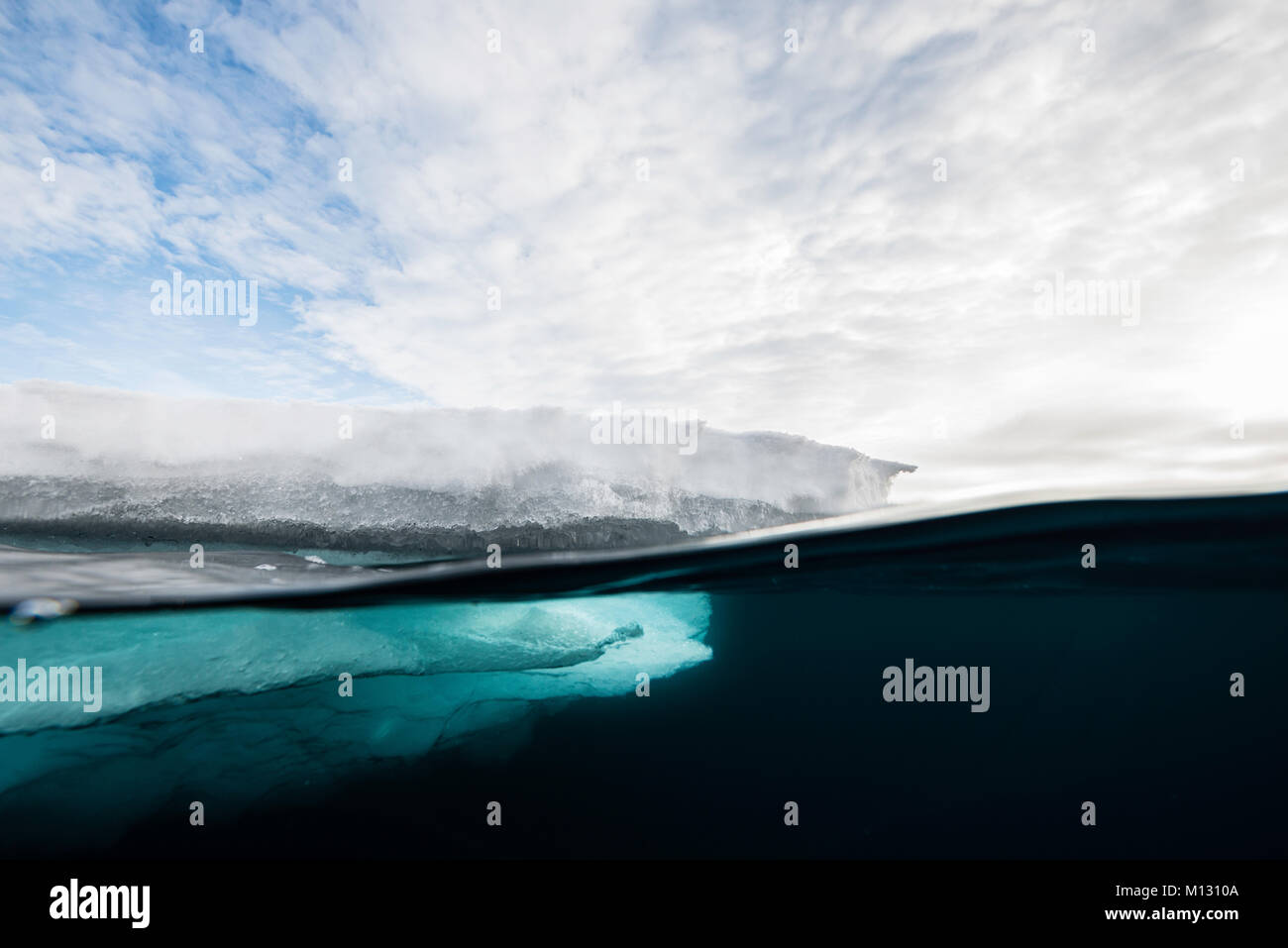 Ice floe edge in the Scoresbysund fjord area of eastern Greenland Stock ...