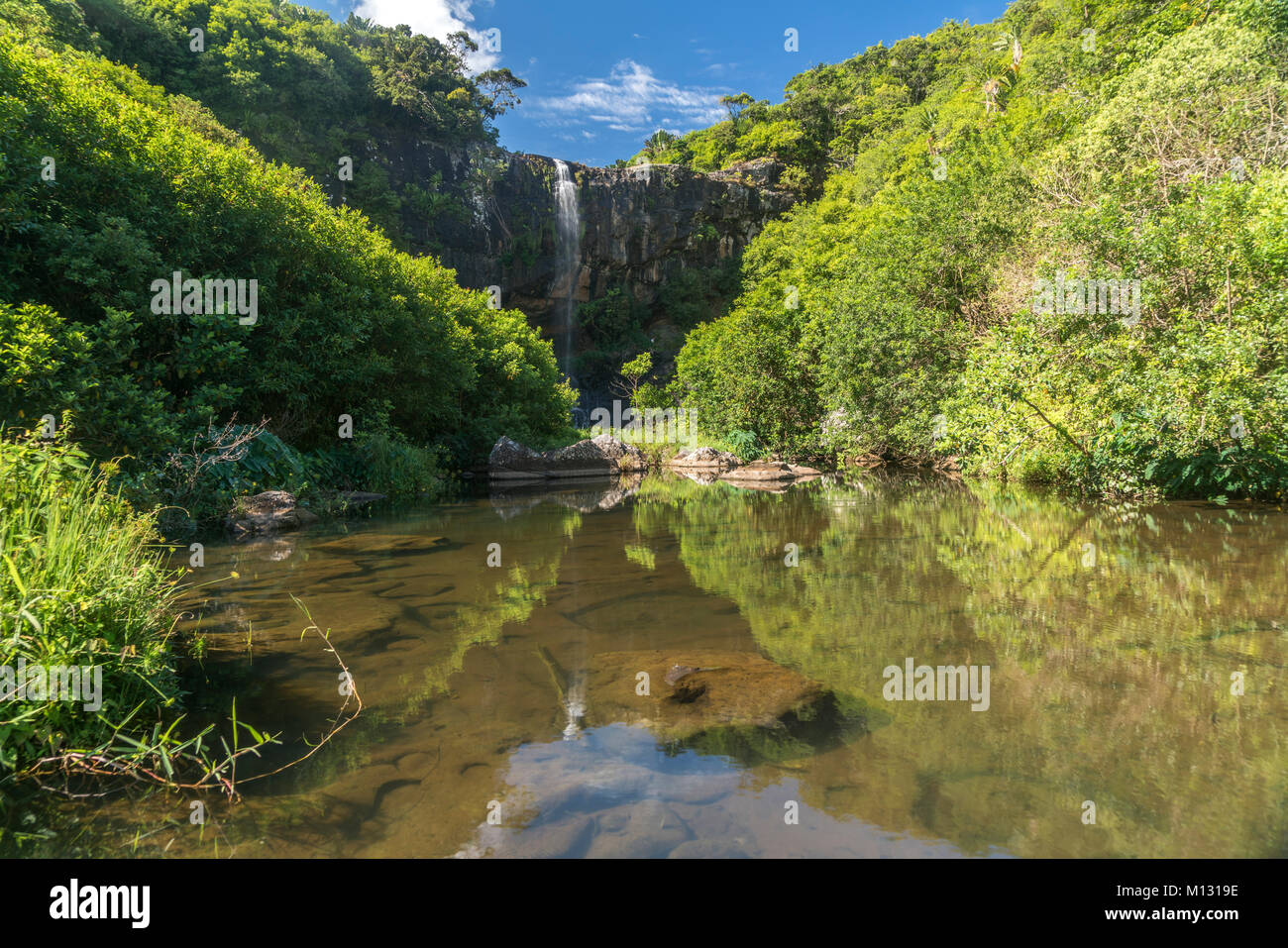 Tamarind Falls oder Les 7 Cascades bei Henrietta, Mauritius, Afrika ...