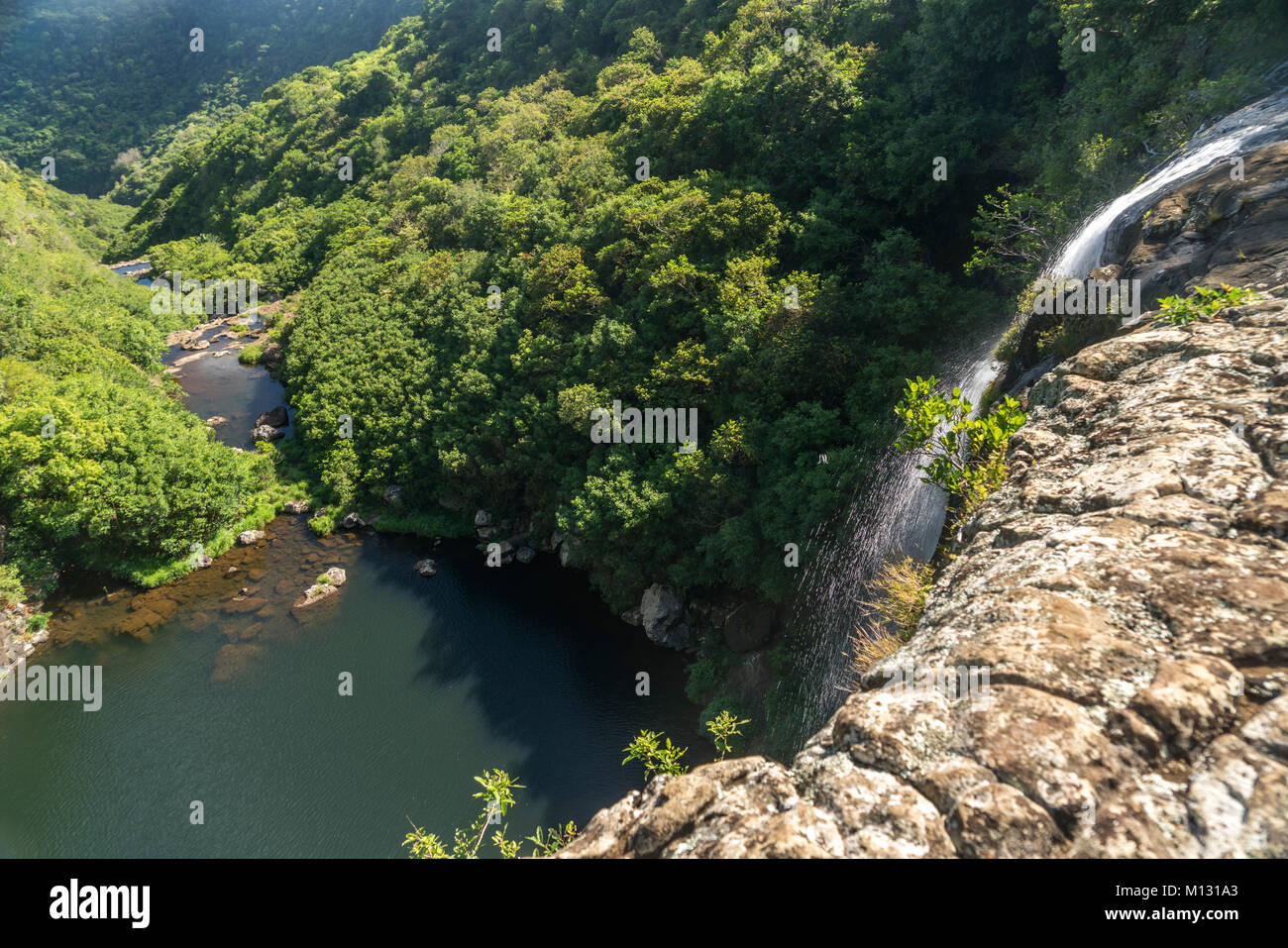 Tamarind Falls oder Les 7 Cascades bei Henrietta, Mauritius, Afrika ...